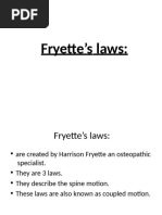Fryette's Laws of Spinal Motion | PDF