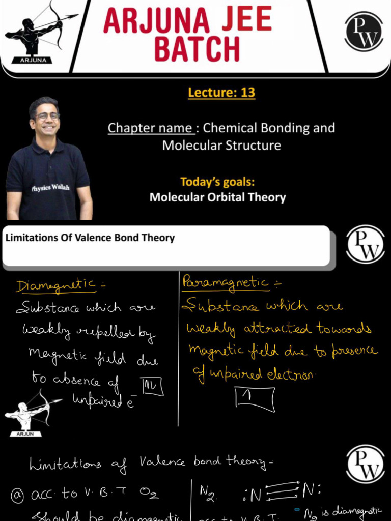 Chemical Bonding and Molecular Structure 13 - Class Notes | PDF