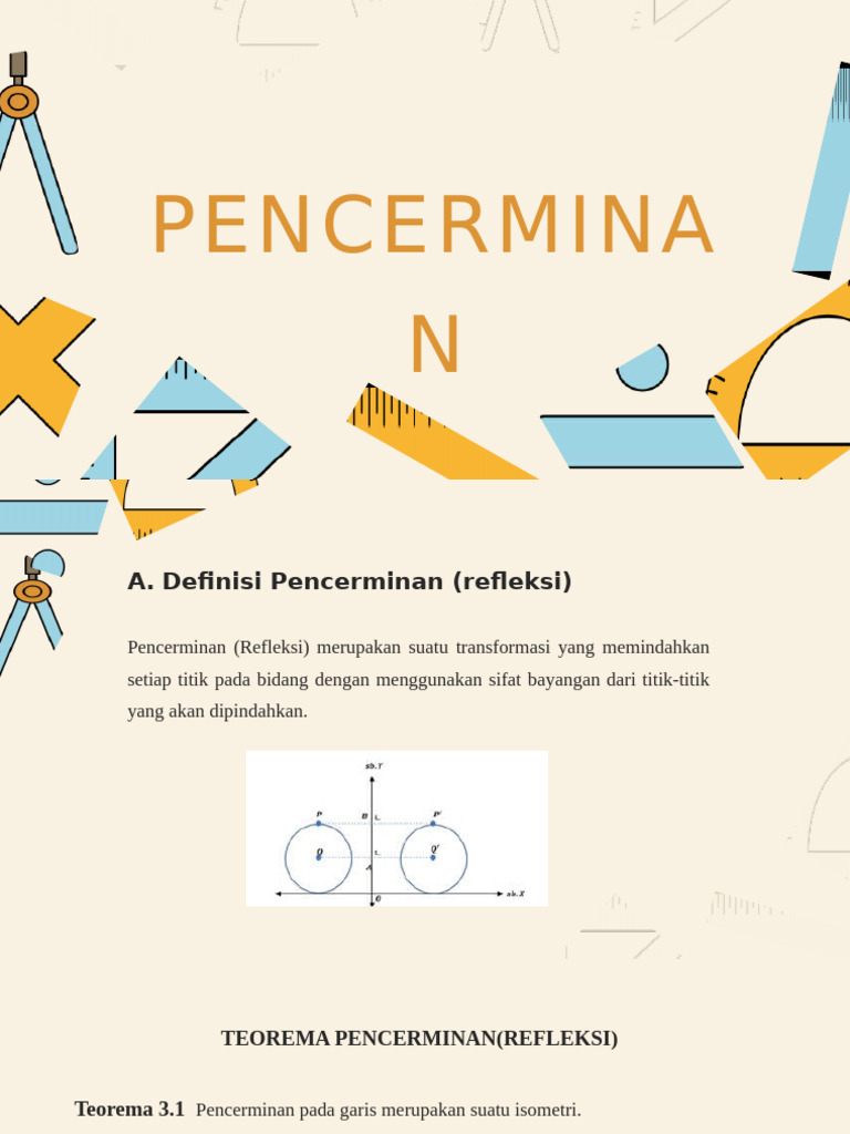 Pencerminan dalam Transformasi Geometri | PDF