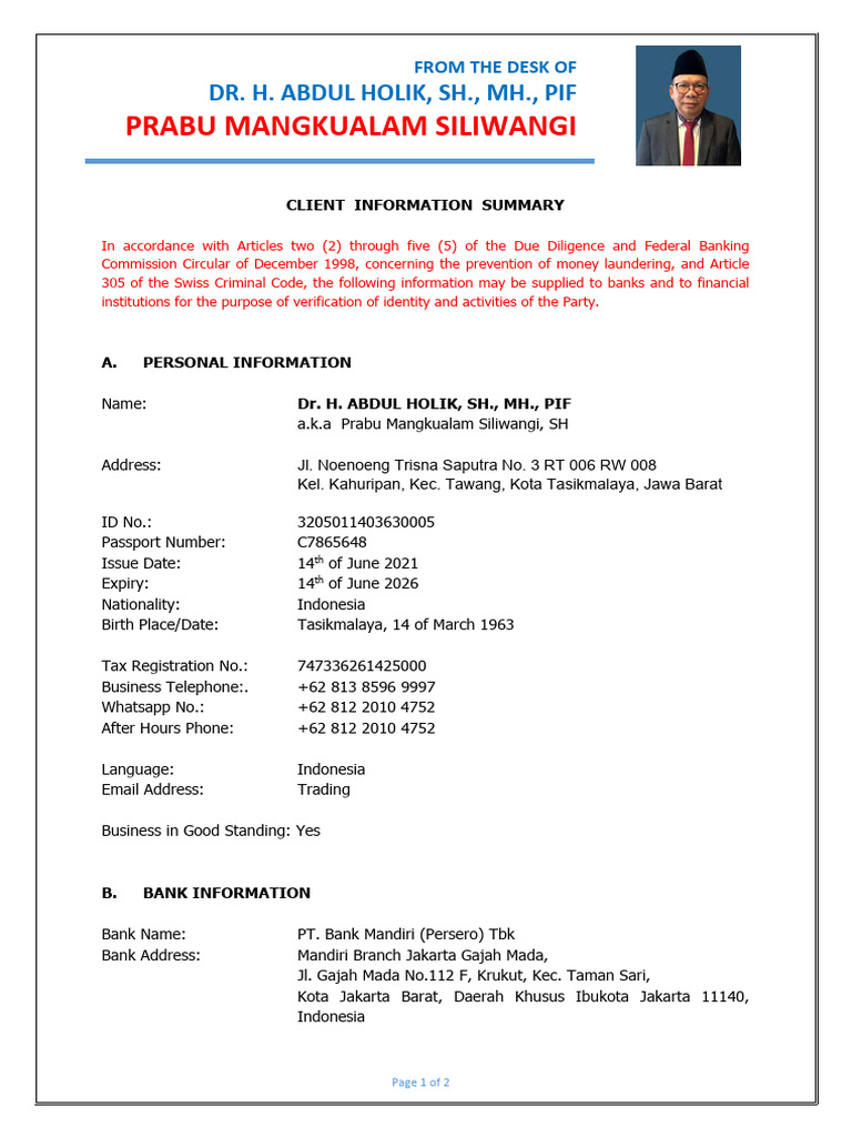 Cis Abdul Holik - Prabu 2025 | PDF