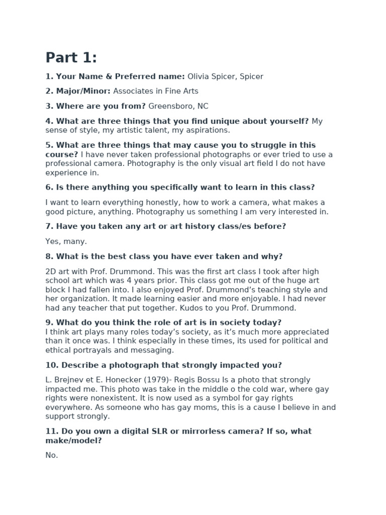 Get To Know Me Photography | PDF | Imaging