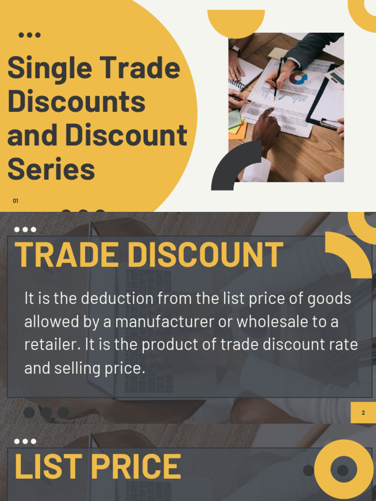 Single Trade Discounts and Discount Series | PDF | List Price ...