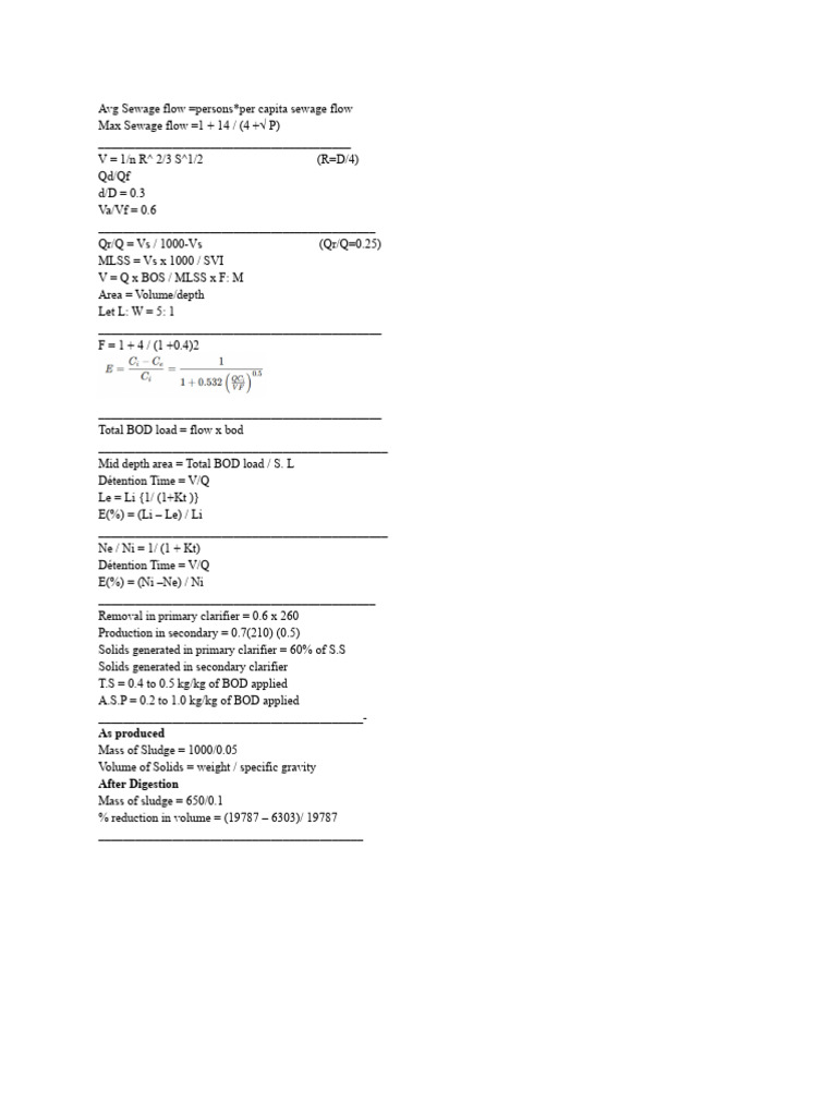 Sewage Flow and BOD Calculation Guide | PDF