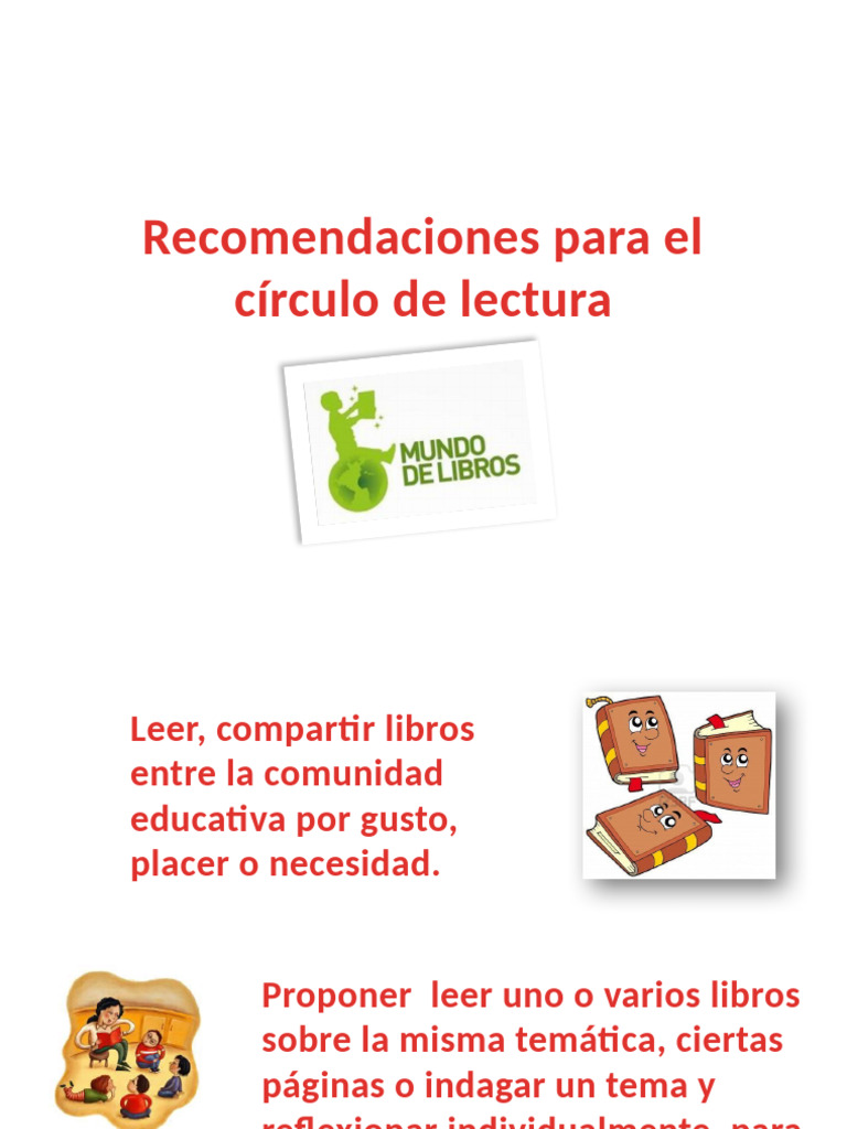 Recomendaciones para El Circulo de Lectura | PDF