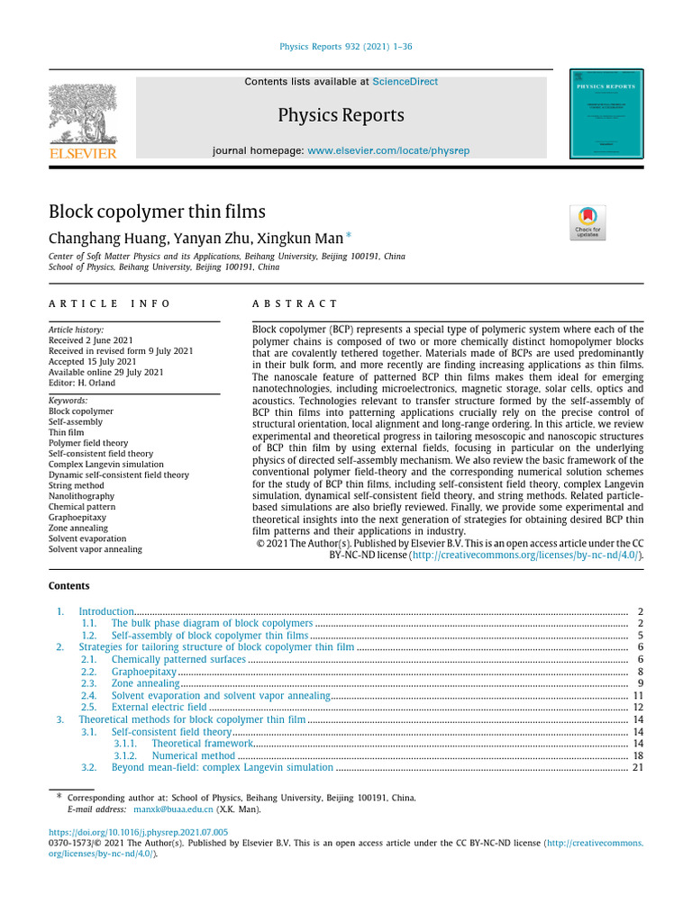 BCP Thin Films | PDF | Polymers | Thin Film