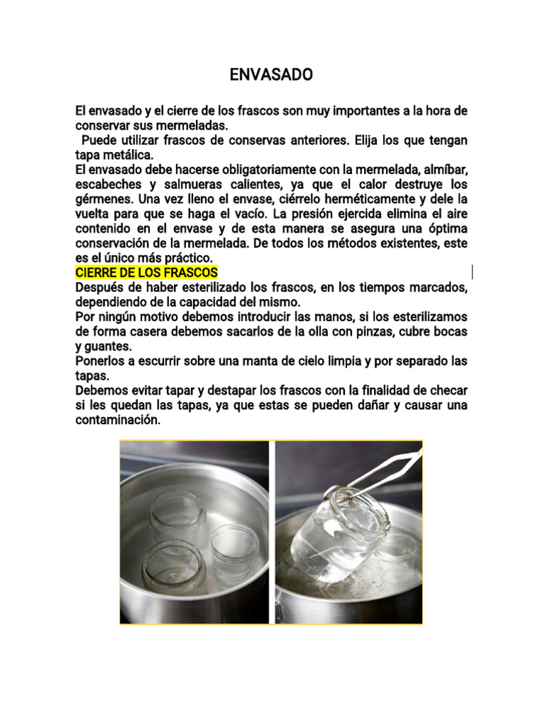 Curso Cae Mermeladas y Frutas en Almibar | PDF