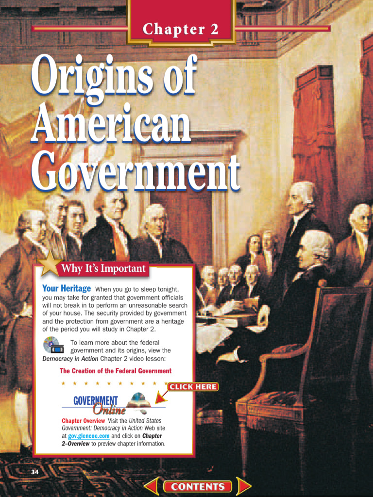 Civics - Ch. 2 Origins of American Gov't | PDF | Government