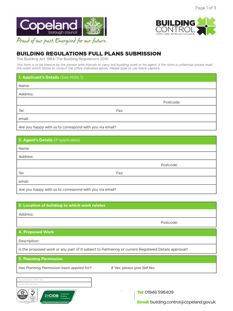 Full Plans Submission (Form) | PDF