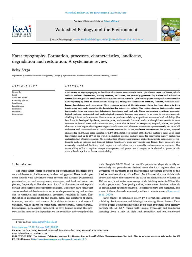 Understanding Karst Topography and Water | PDF | Sinkhole | Cave