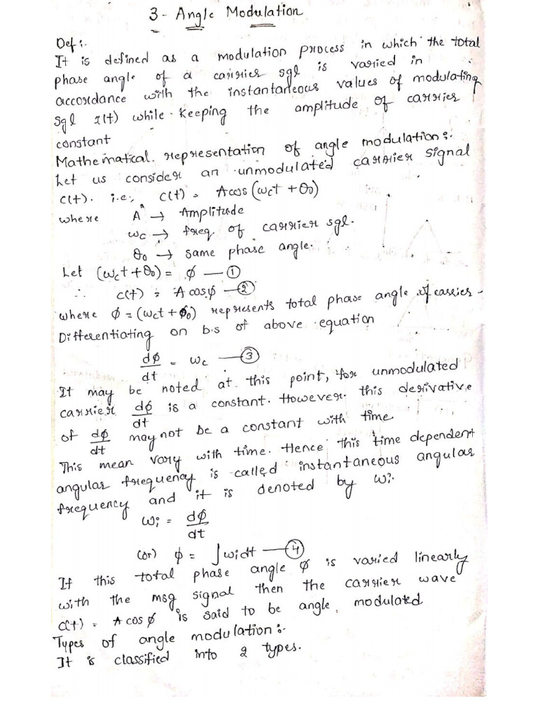 Analog Communications - Unit 3 | PDF
