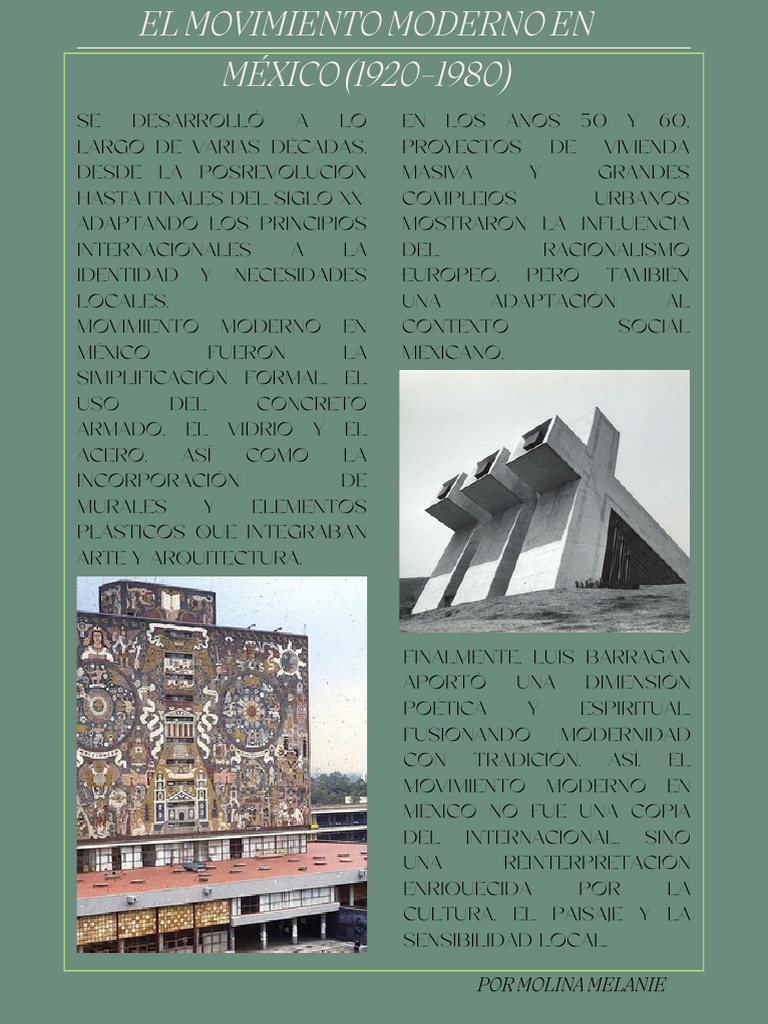 Movimiento Moderno en México: 1920-1980 | PDF