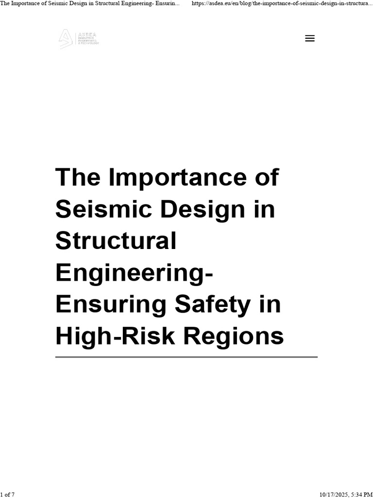 The Importance of Seismic Design in Structural Engineering - Ensuring ...