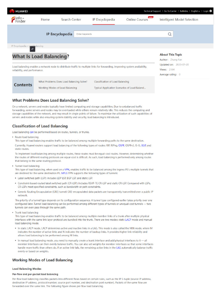 What Is Load Balancing | PDF