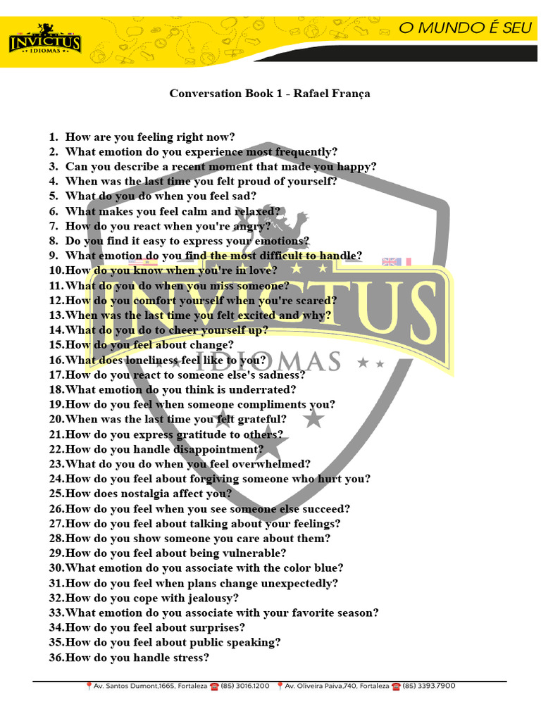 Conversation Book 1 Rafael | PDF | Emotions | Psychology