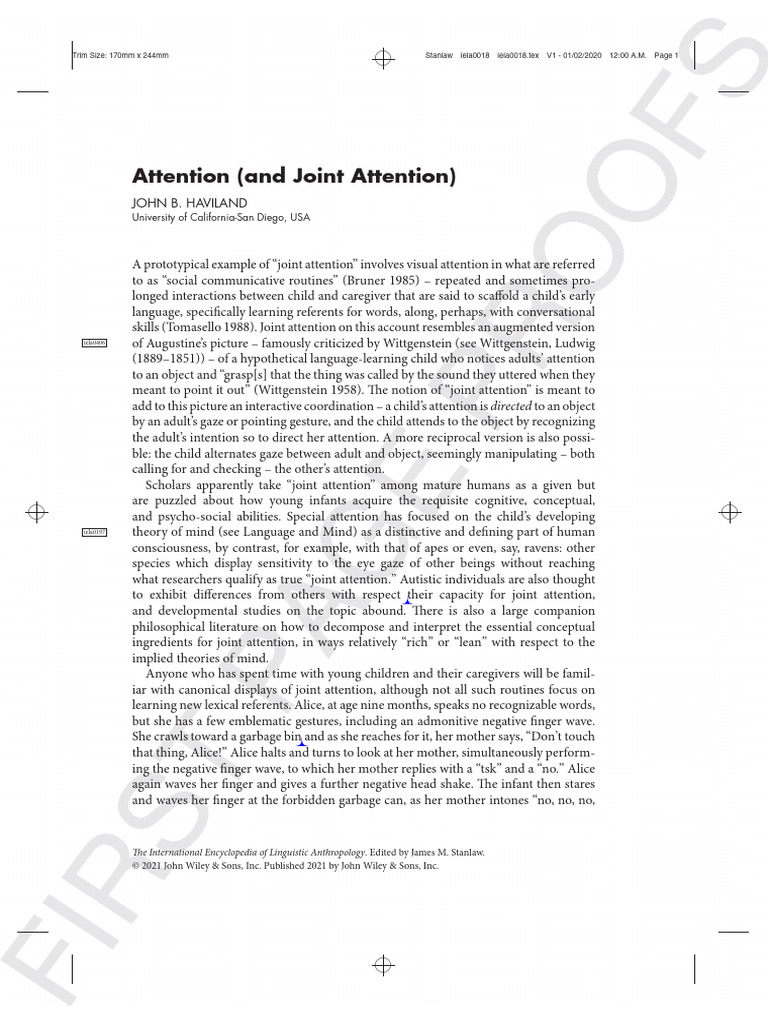 Understanding Joint Attention in Infants | PDF | Attention | Mind