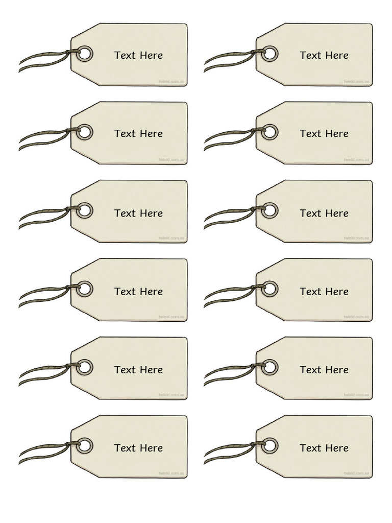 Clothes Shop Editable Price Tags | PDF