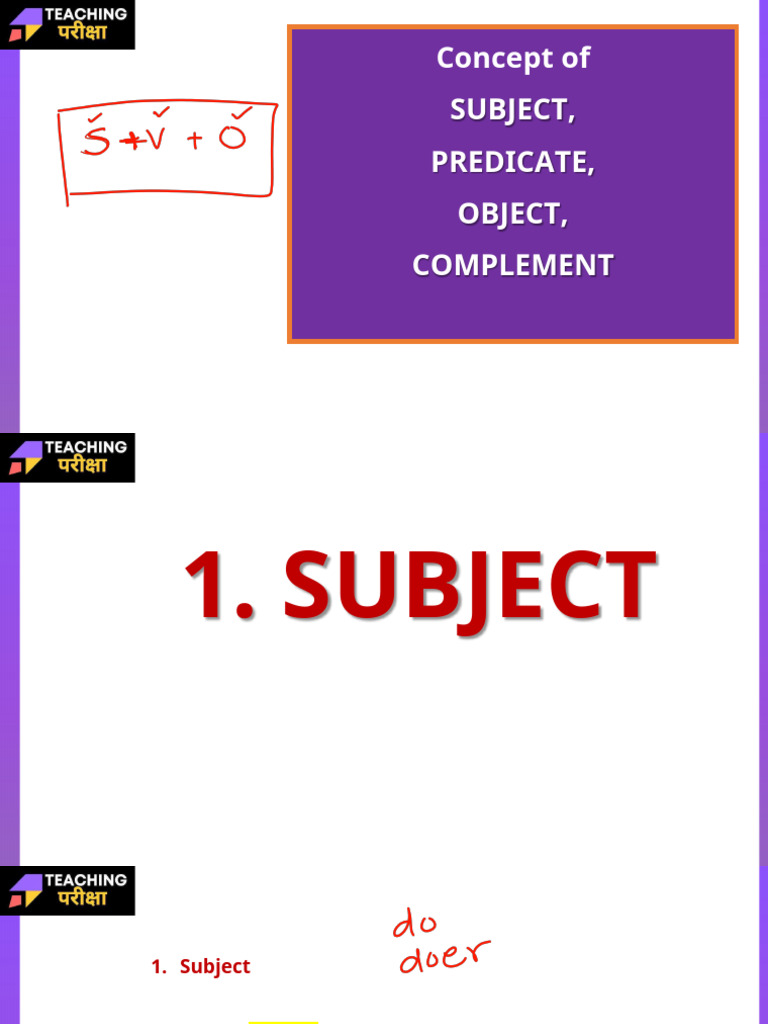 Englishsubject Predicate Object Compleme | PDF | Subject (Grammar) | Verb