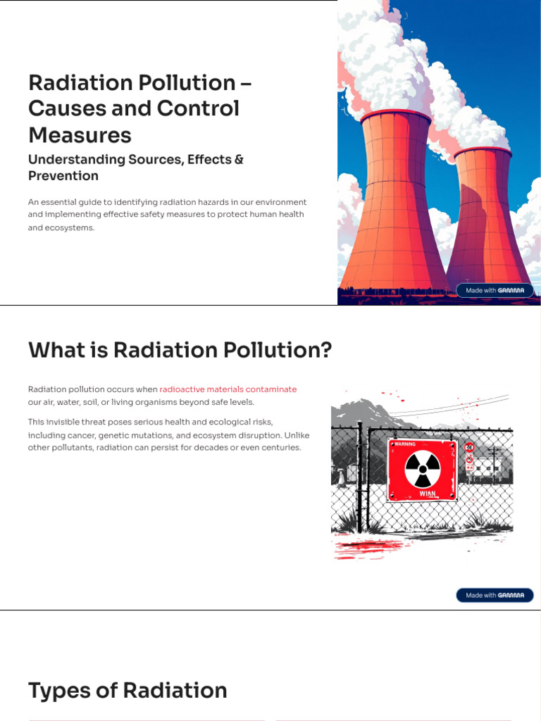 Radiation Pollution: Causes & Control | PDF | Radiation | Ionizing ...