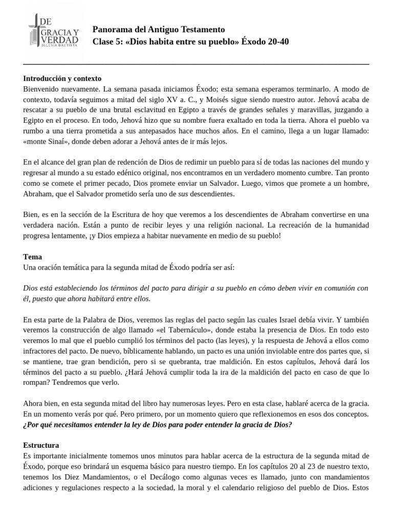 AT 05 Éxodo 20 40 Manuscrito | PDF | Libro del éxodo | Moisés