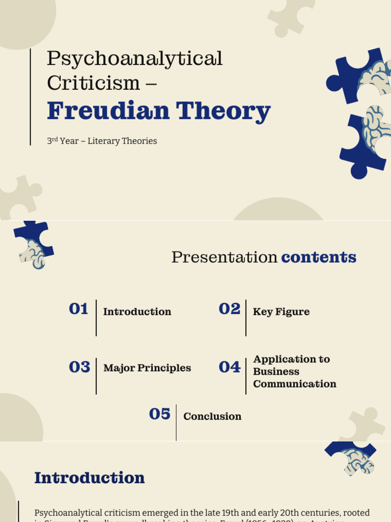 Psychoanalytical Criticism - Freudian Theory | PDF | Unconscious Mind ...