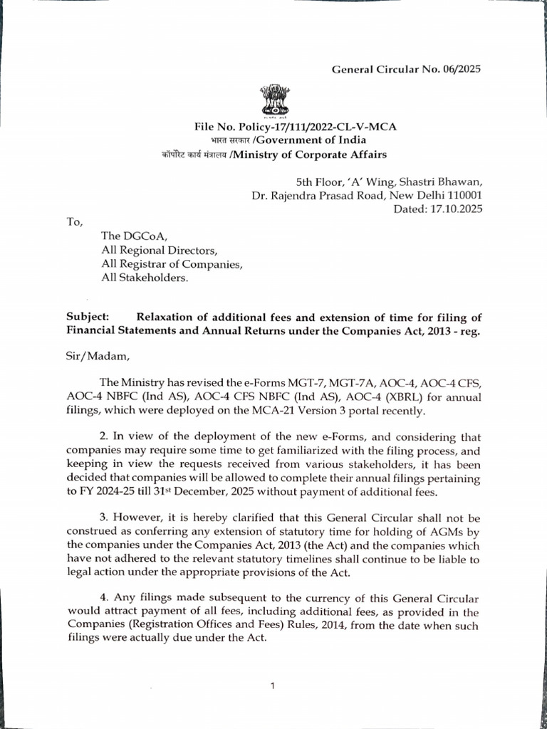 General Circular 06 - 2025 | PDF