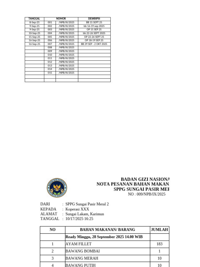4 - Nota Pesanan Barang | PDF