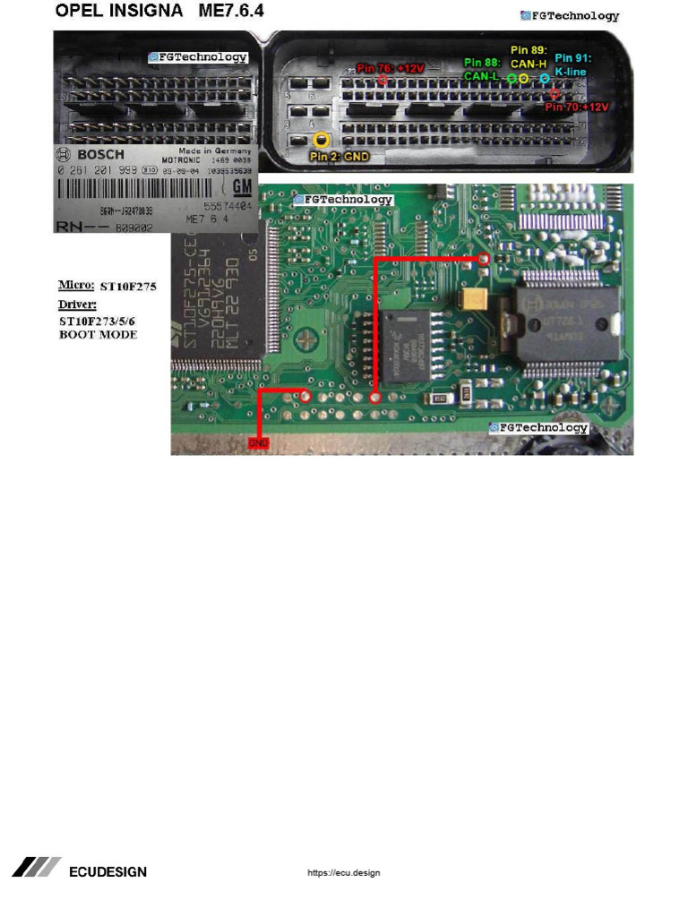Bosch Me7.6.4 Can Opel Main Connector | PDF