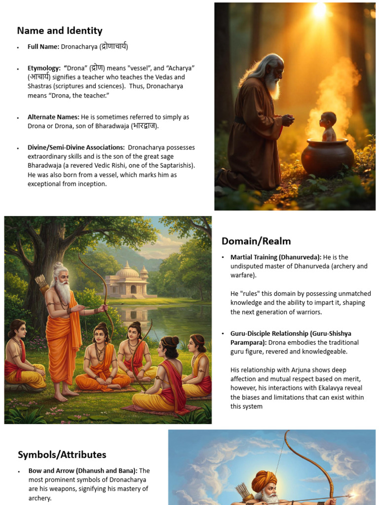 Dronacharya: Teacher of Warriors | PDF | Hindu Mythology | Mahabharata