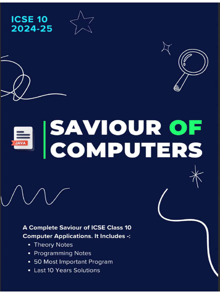 Saviour of Computer Class 10 Icse | PDF