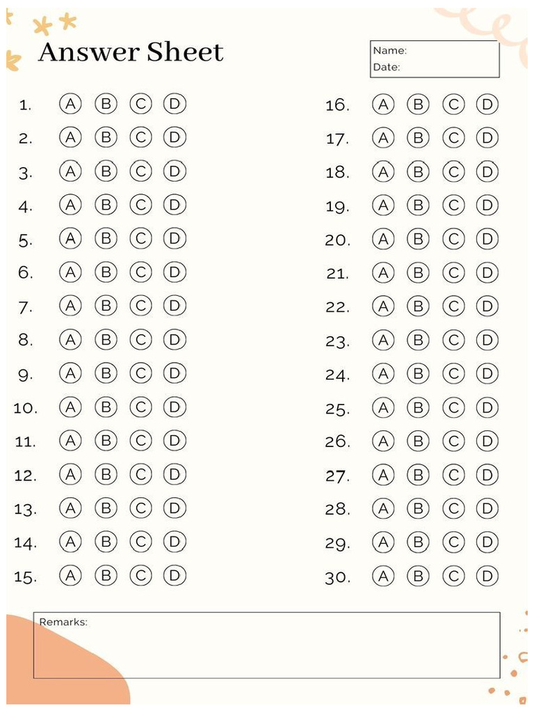 Omr Sheet | PDF