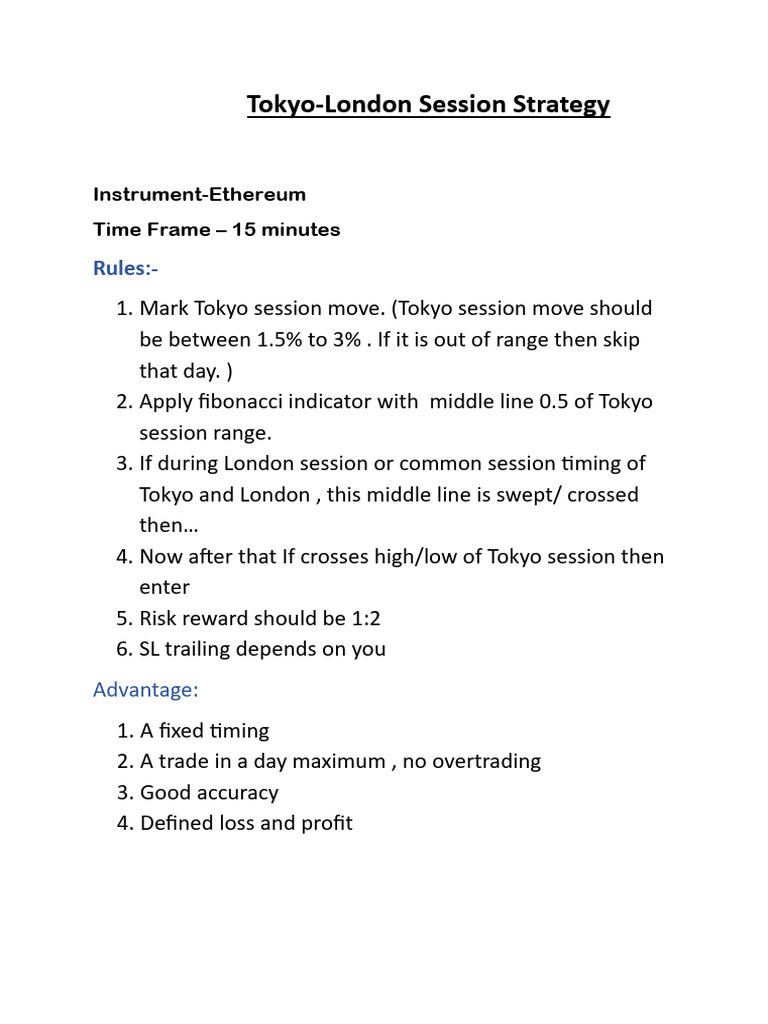 Tokyo-London Ethereum Trading Strategy | PDF