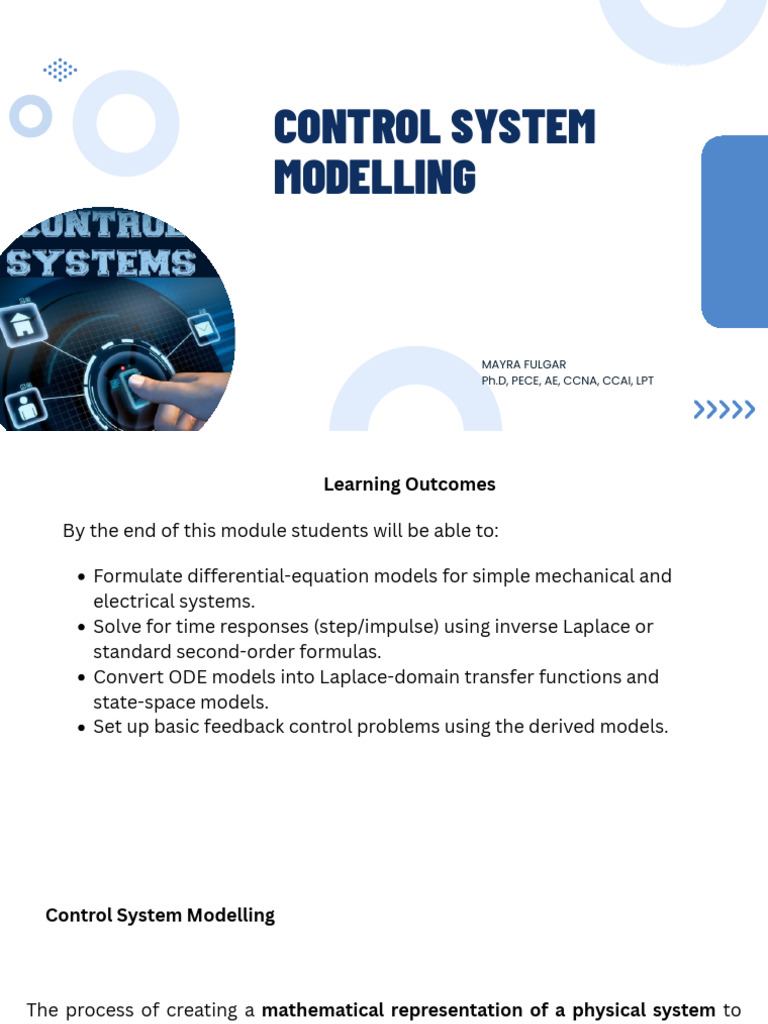 Control System Modeling Techniques | PDF | Electrical Network | Damping