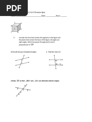 Parallel Lines Geometry Quiz