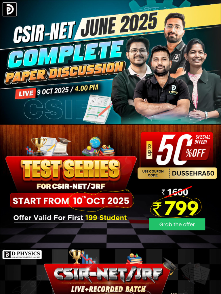 CSIR JUNE 2025 Physics Solution | PDF | Wave Function | Polarization (Waves)