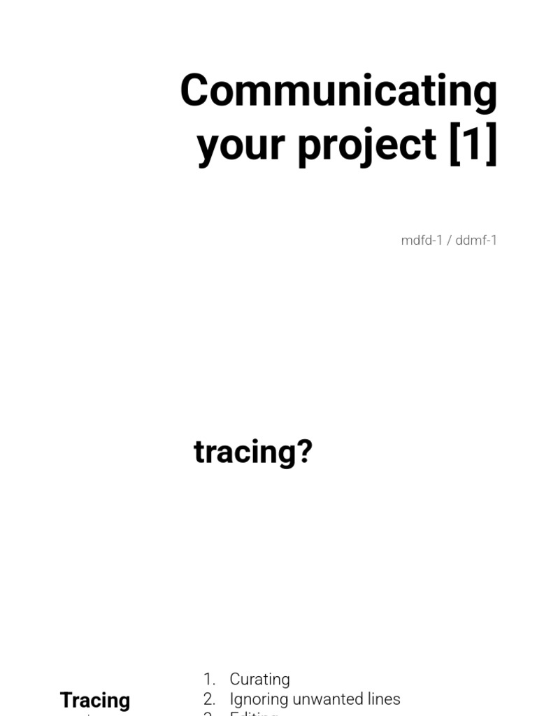 06. MDFD 1 2025-2026 Communicating Project #1 Tracing | PDF | Computing | Graphic Design