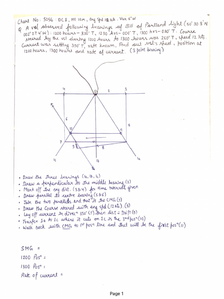 Chart Work 2nd Mates | PDF