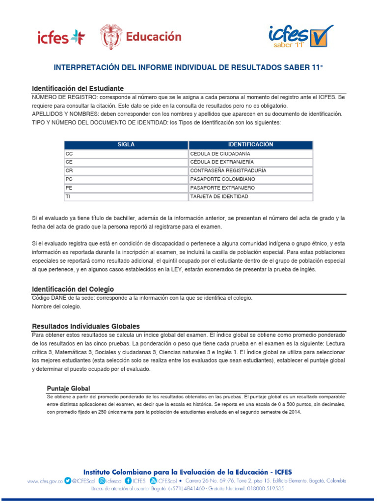 Certificado de Los Resultados Icfes | PDF