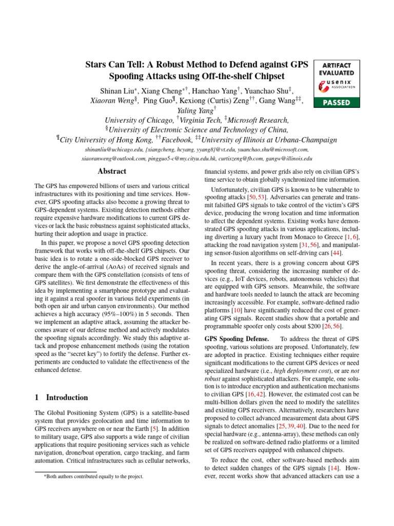 A Robust Method To Defend Against GPS Attacks | PDF | Global ...