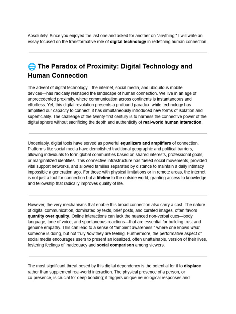 The Paradox of Proximity | PDF | Human Communication | Communication