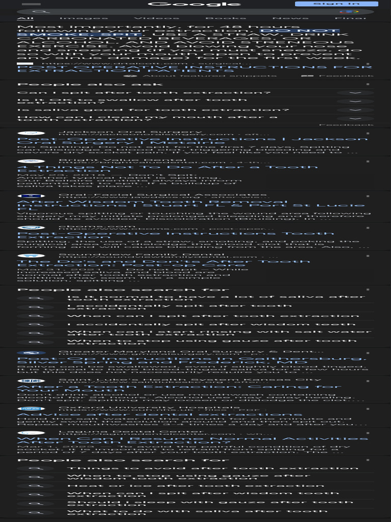 Is It Okay To Spit After Removing A Tokth - Google Search | PDF ...