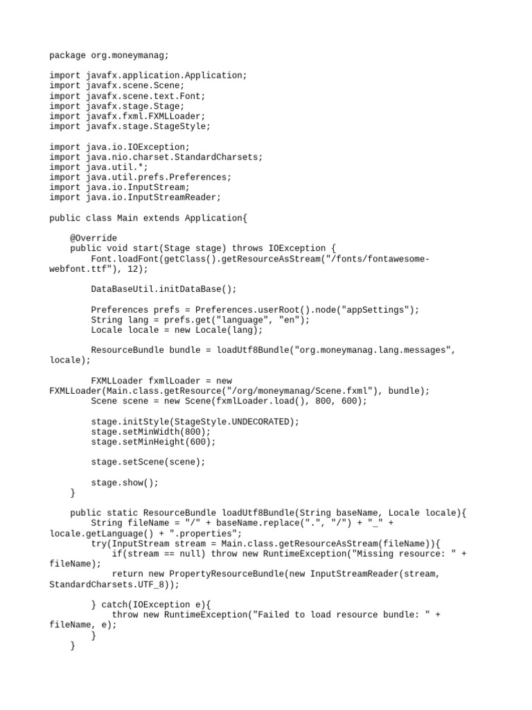 JavaFX Application Initialization Code | PDF