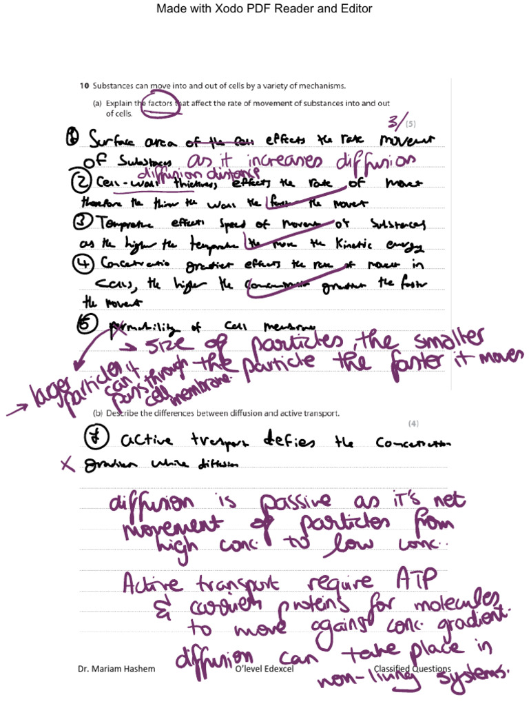 Edexcel O’level Classified Questions | PDF