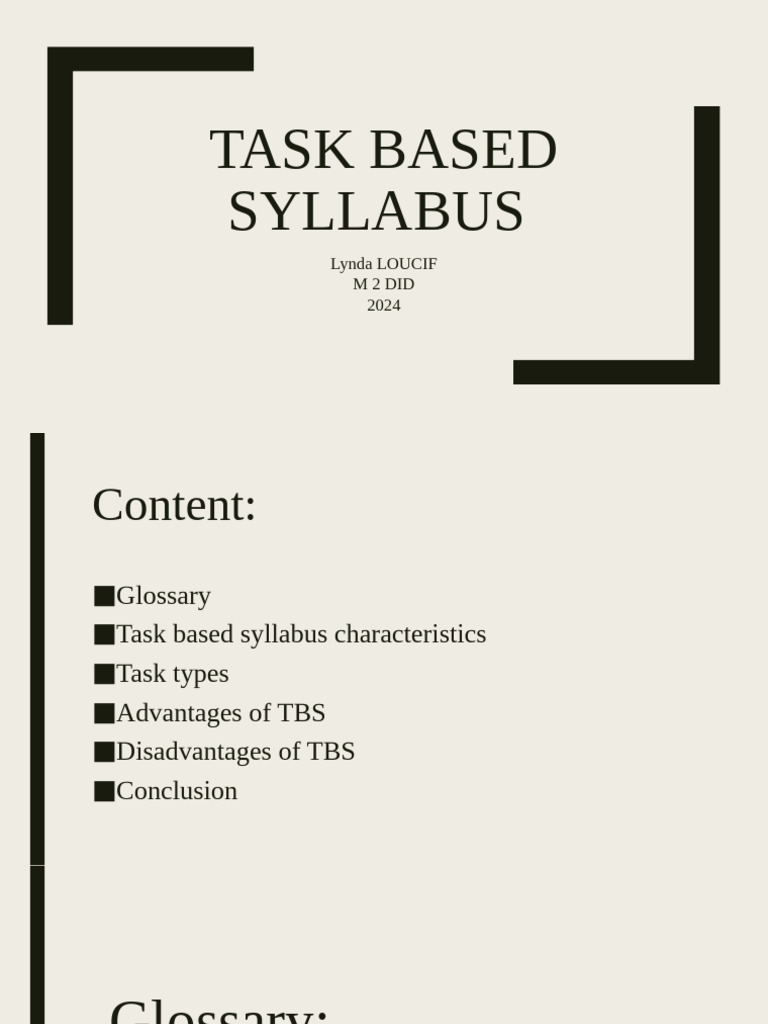 Task Based Syllabus 22 | PDF | Learning | Pedagogy