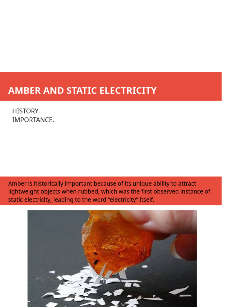 Amber and Static Electricity - 094649 | PDF