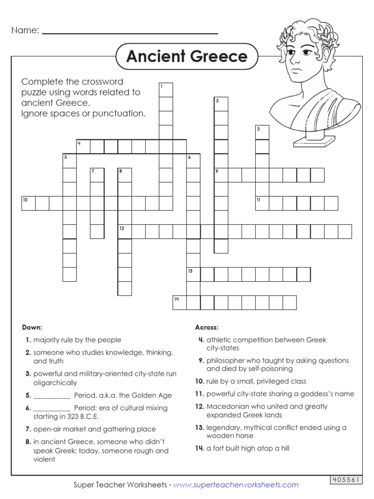 Ancient Greece Crossword Puzzle Key | PDF | Chess Openings | Chess