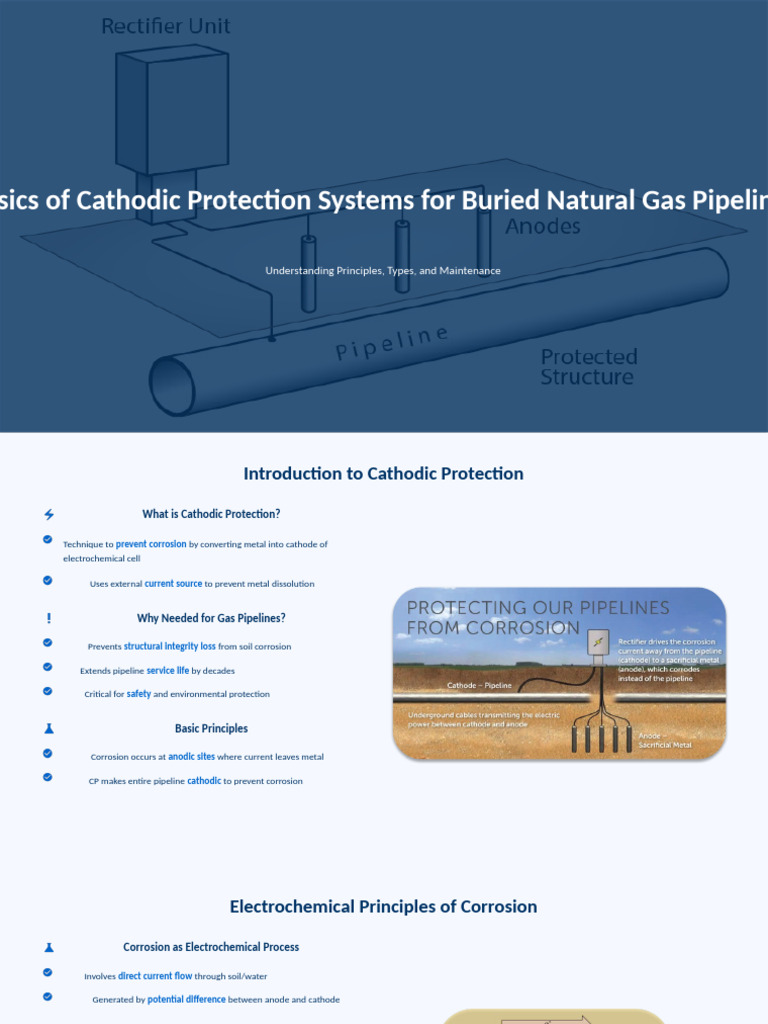 Basics of Cathodic Protection Systems For Buried Natural Gas Pipelines ...