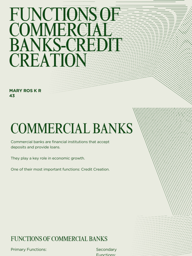 Functions of Commercial Banks-Credit Creation - 20250919 - 100934 ...