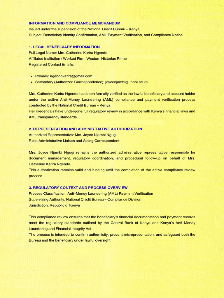 Beneficiary Identity Confirmation, AML Payment Verification, and ...