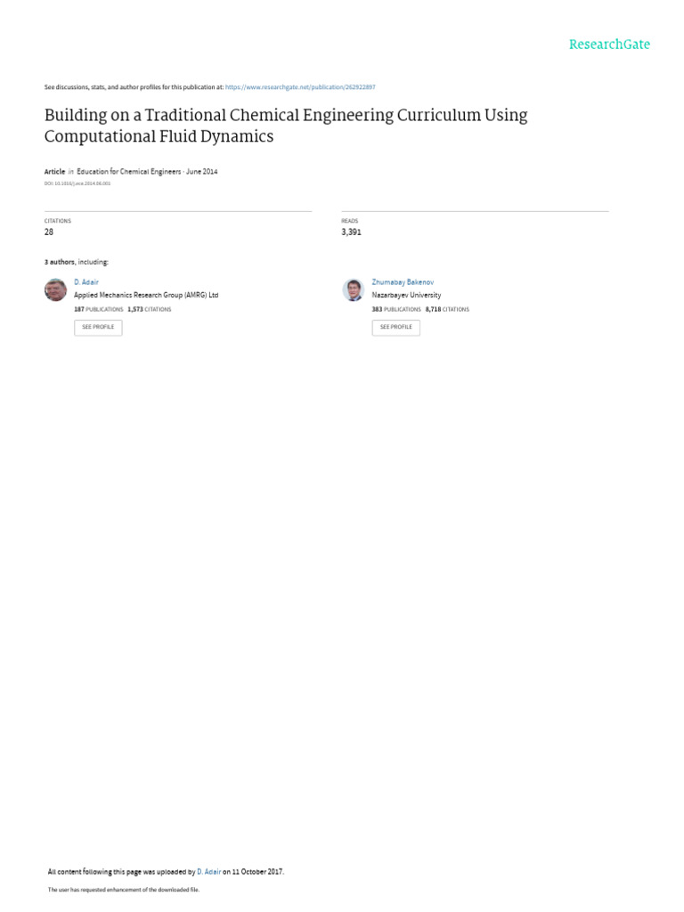 Enhancing Chemical Engineering with CFD | PDF | Computational Fluid ...