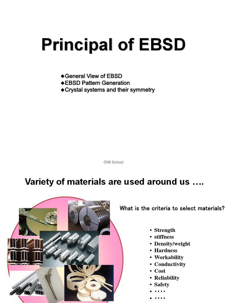 1 EBSD Principle | PDF | Crystal Structure | Mineralogy